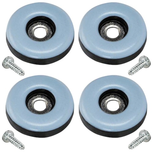 4x Teflon screw on plastic feet riser glide PTFE protection foot pad ...