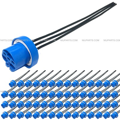 60 Pcs 3 Wire 3 Pin Female High & Low Beam for 9004 Bulbs Connector ...