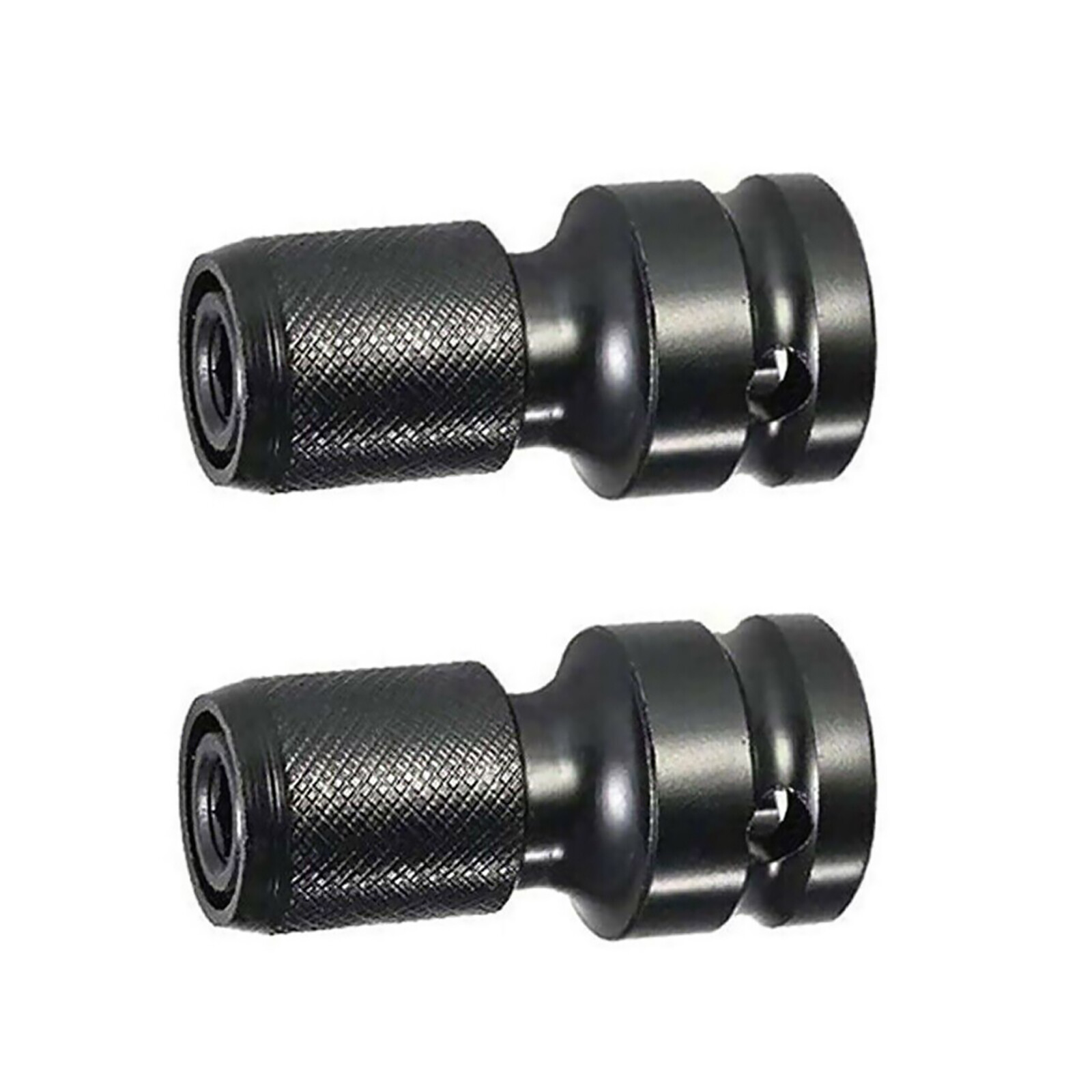 2Pcs/Set 1/2" Square Drive to 1/4" Hex Socket Adapter Converter Chuck ...
