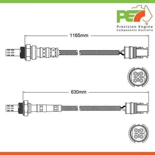 2x OEM Pre-Cat & Post-Cat Oxygen Sensors For Mercedes Benz C230 ...
