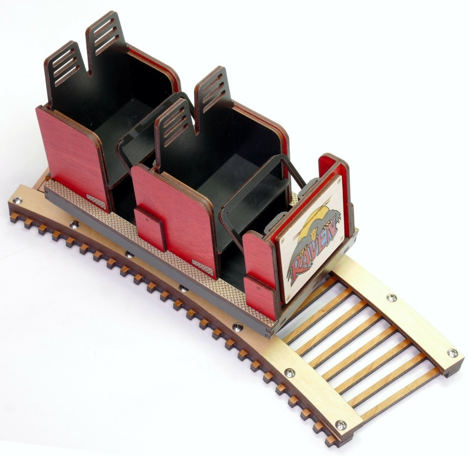 The Raven Roller Coaster Train & Track ~ Detailed Model ~ Laser ...