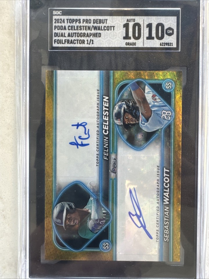 SGC 2024 TOPPS PRO DEBUT CELESTEN/WALCOTT DUAL AUTOGRAPHED FOILFRACTOR ...