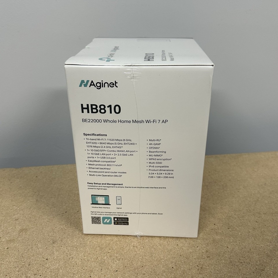 TP-Link HB810 BE22000 Whole Home Mesh Wi-Fi 7 AP white Brand new tri ...