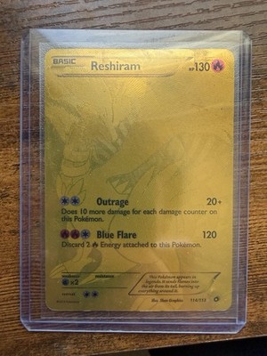 Pokémon TCG Reshiram 114/113 Legendary Treasures Gold Full Art Holo ...