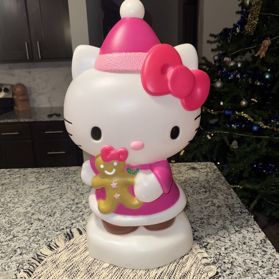 NEW Hello Kitty Christmas Blow Mold Plug In 22” Holiday Trending Pink ...