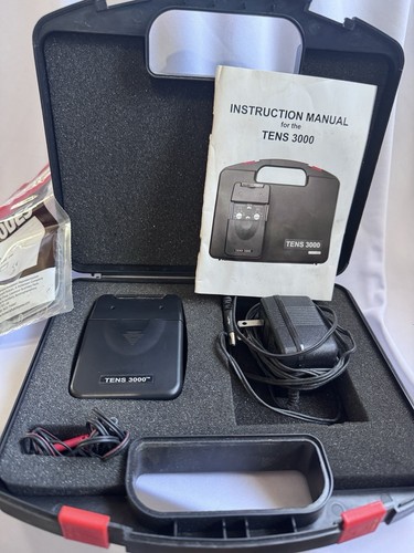 New TENS 3000 Unit with Electrodes, Battery, Pads, Case, Instructions ...