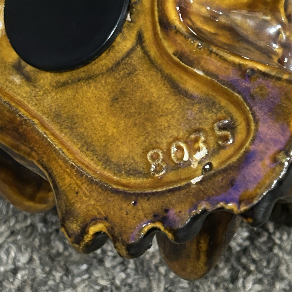 VTG Haeger Winking Frog Ceramic Bank 8035 Retro W/ Plug Yellow Rare ...