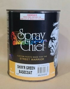 Spray Chief Candy Apple SHIM'R GREEN Pre Mixed 1Lt, Not DNA or House of ...