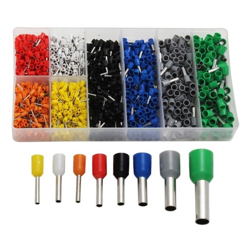 Electrical Wire Terminals Insulated Ferrule Pin End Assortment Box for ...