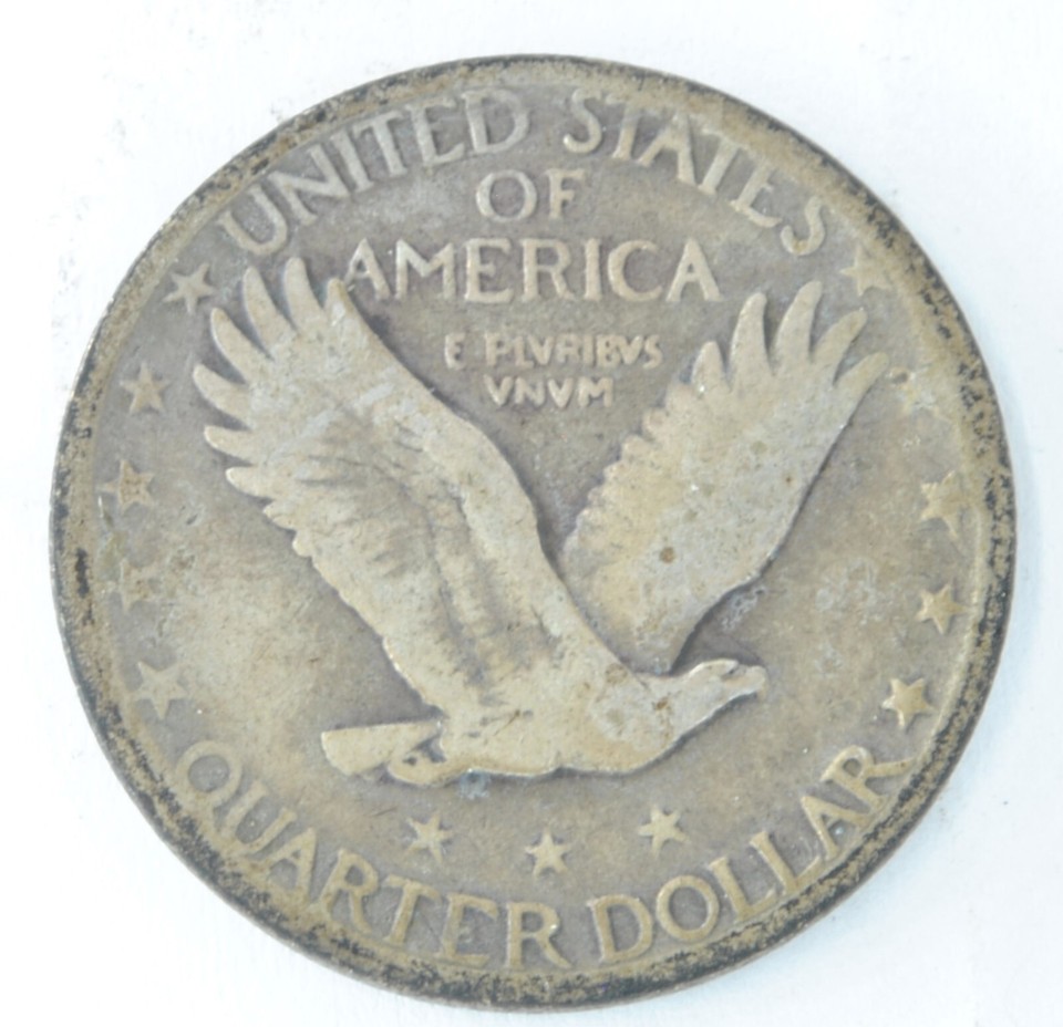 US 1920-D Standing Liberty Quarter 25 Cents 90% Silver Denver Mint Coin ...
