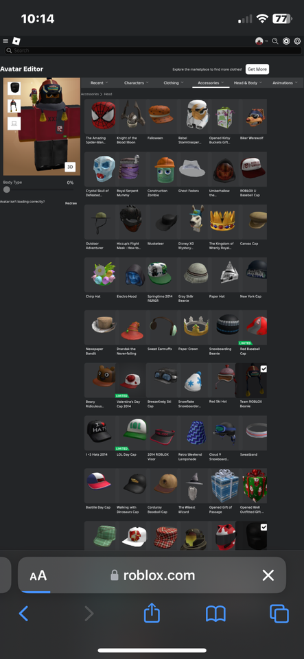 roblox account 2012, has old items, limiteds, 10000 robux and much more ...