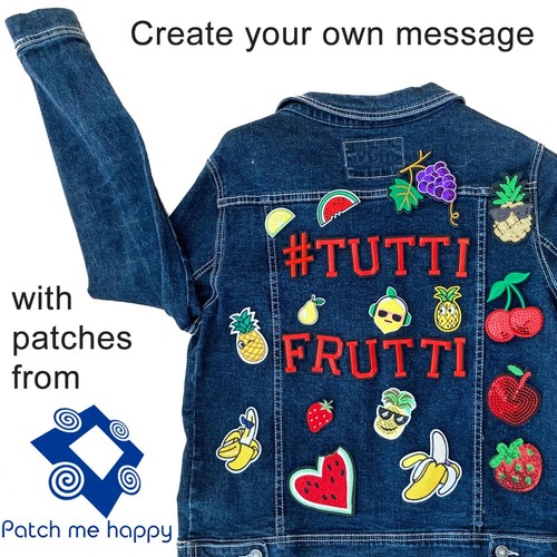 Winking Pineapple Iron on patch tropical fruit wink cheeky swinging ...