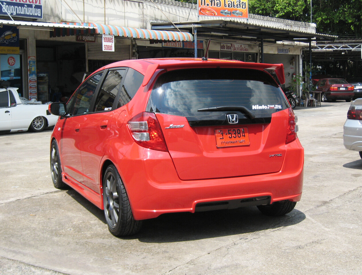Ing+1 Style Roof Wing Spoiler For Honda Fit Jazz GE 2008-12 Unpainted ...