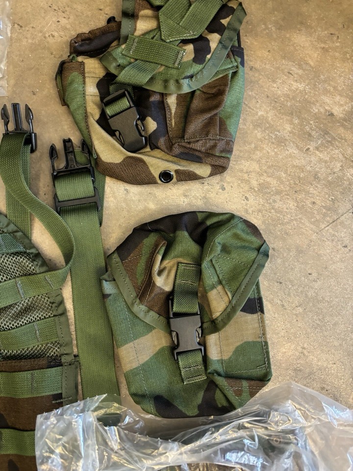 NOS Molle II Woodland Large Ruck Frame Backpack FLC Rifleman pouches ...