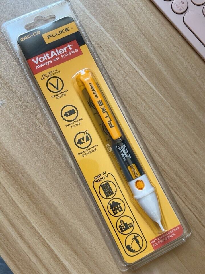 FLUKE 2AC-C2 VoltAlert Non-Contact Voltage Pen AC200-1000v Detector ...