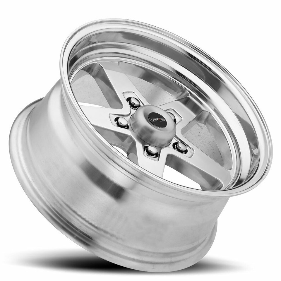 15" Vision American Muscle 571 Sport Star II Polished Wheel 15x8 5x4.75 ...