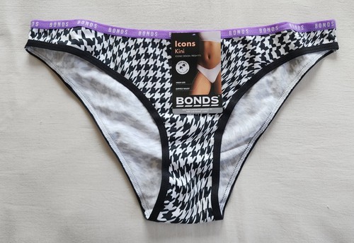 Bonds Ladies WREG F5D Mixed Tape Print Icons Kini High Leg Brief Size ...