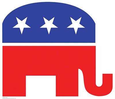 Republican sticker logo elephant skate cell laptop bumper vinyl decal ...