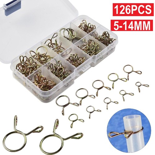 Fuel Line Hose Pipe Tube Clamp Spring Clips Clamps Assortment Kit For ...