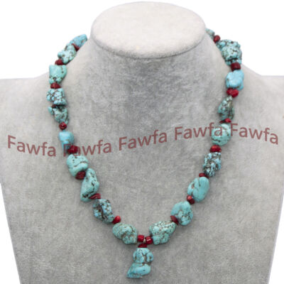 Natural Red Coral Chip 10-14mm Irregular Turquoise Gems Pendant ...
