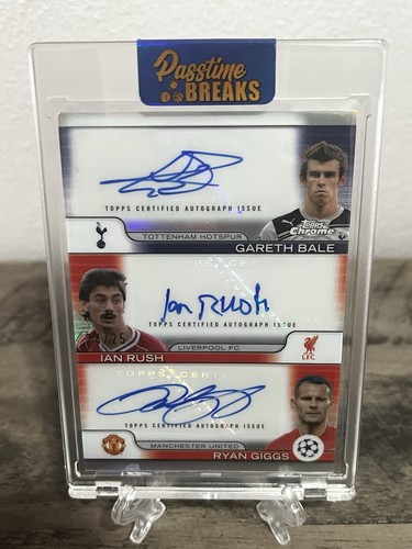 2024-25 Topps Chrome UEFA GARETH BALE IAN RUSH RYAN GIGGS TRIPLE Auto ...