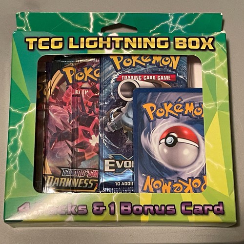 Pokemon TCG Lightning Set 4 Packs 1 Bonus Card, Evolutions, Darkness ...