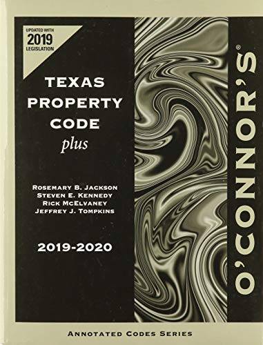 OConnors Texas Property Code Plus, 2019-2020 ed - Paperback - GOOD | eBay