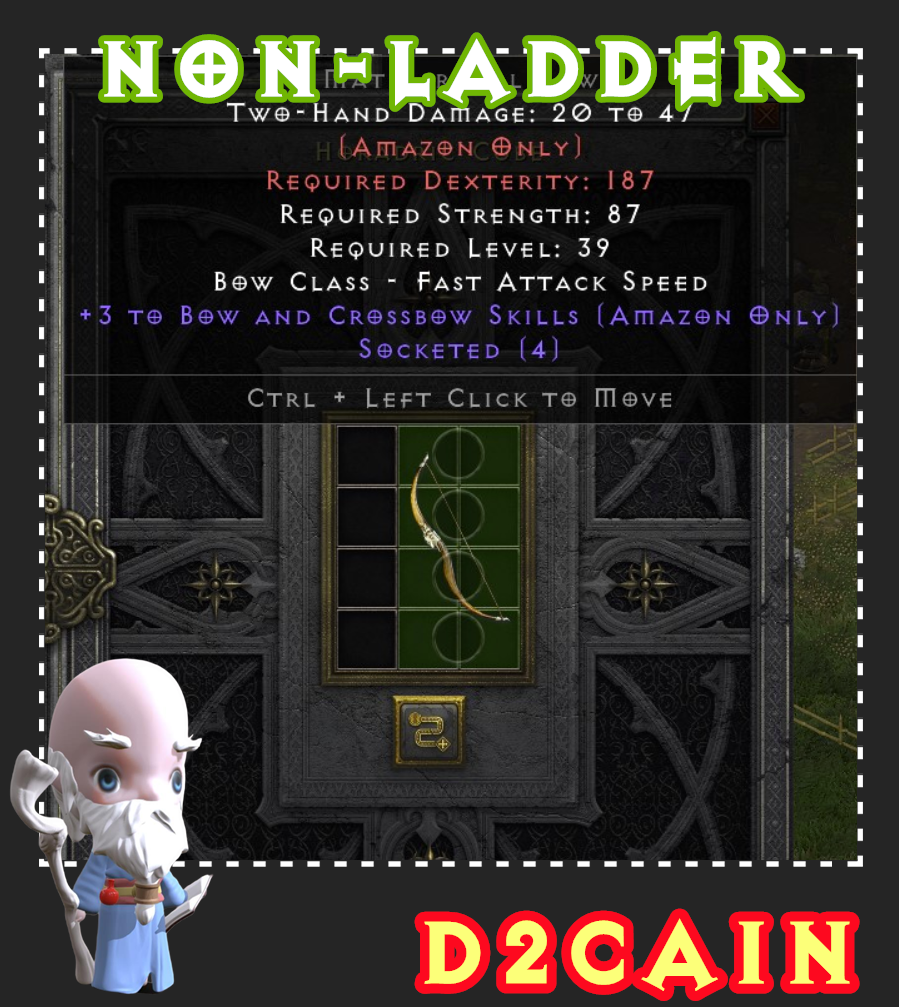 Diablo 2 D2R SC⭐️Non-Ladder⭐️3 Skill 4-5 OS Matriarchal Bow⭐️PC/SWITCH ...