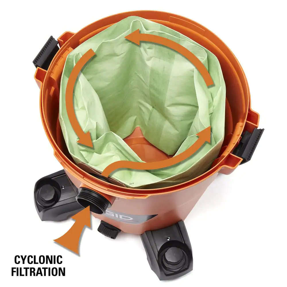 RIDGID Dust Bags 12-16-Gal Wet/Dry Shop Vacuums Size A Cyclonic Dry (2 ...