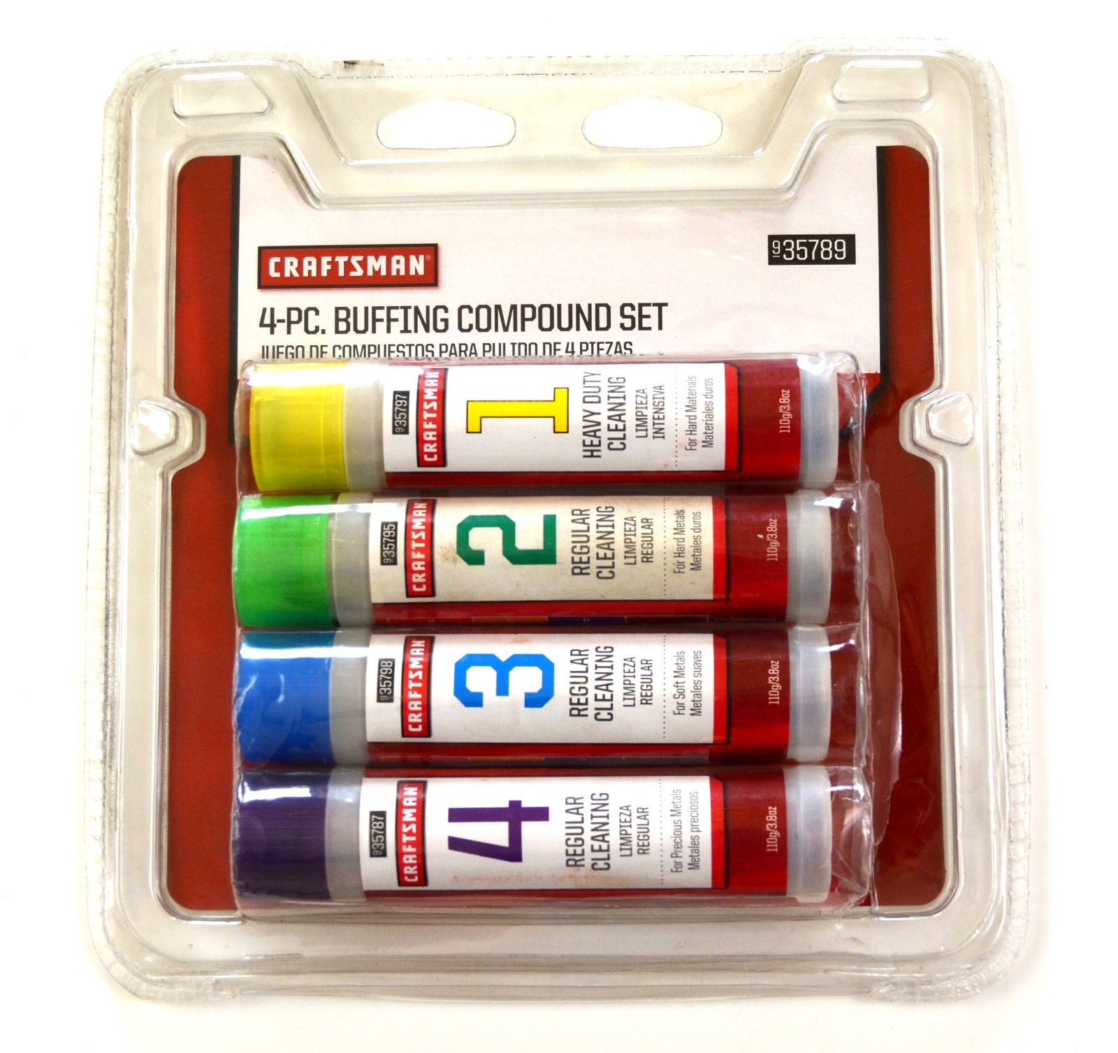 4pc CRAFTSMAN POLISHING COMPOUND SET FOR ALL METALS JEWELERS ROUGE ...
