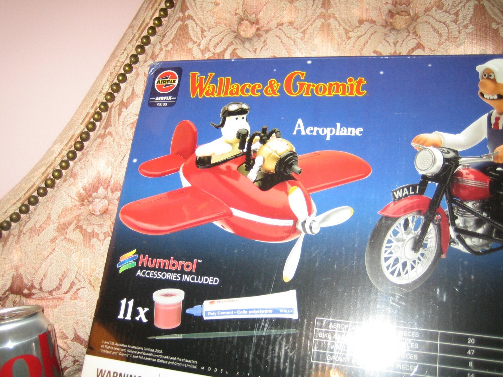 Airfix Wallace & Gromit Aeroplane, Motorbike & Sidecar Model Kit ...