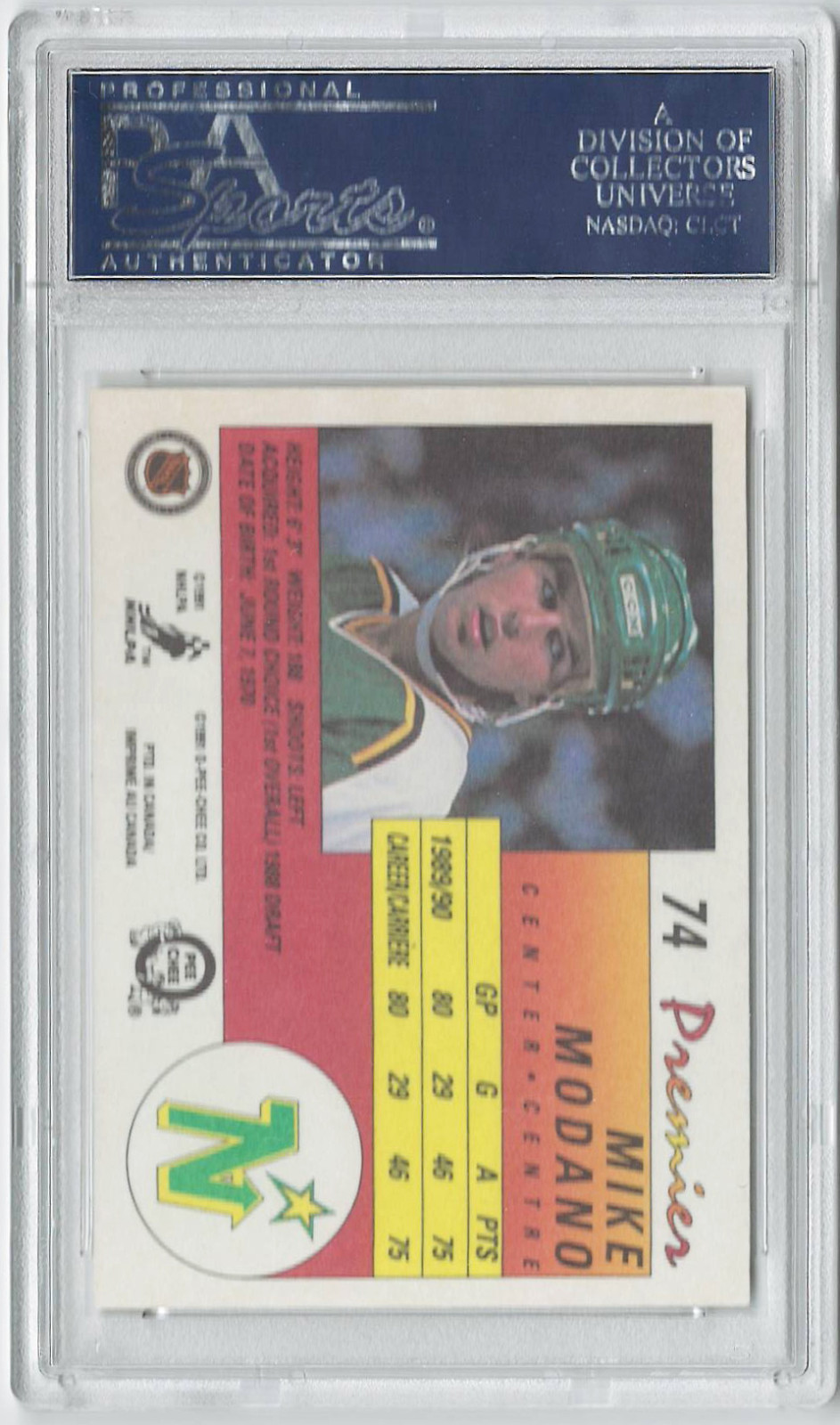 1990 O-Pee-Chee OPC Mike Modano #74 PSA MINT 9 Hockey Rookie Card | eBay