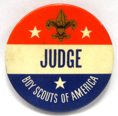 scarce JUDGE Boy Scouts of America BSA large 2.5" pinback button fb | eBay