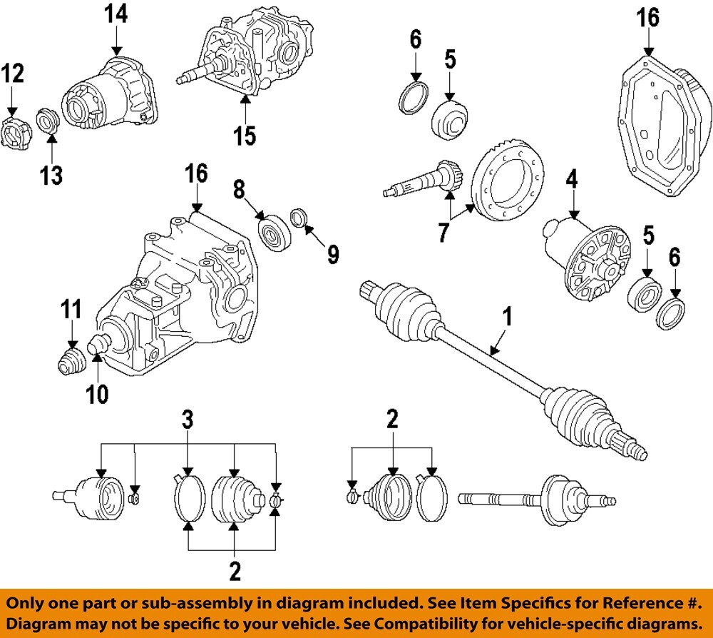 MITSUBISHI OEM 07-24 Eclipse Cross Axle Differential-Difrntal Carrier ...