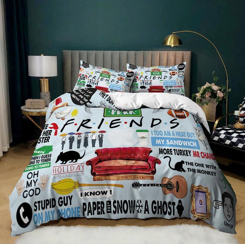 Soft Comforter Microfiber Doona Quilt Duvet Comedy FRIENDS Bed Set ...
