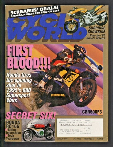 1995 January Cycle World - Vintage Motorcycle Magazine - Yamaha SR500 ...