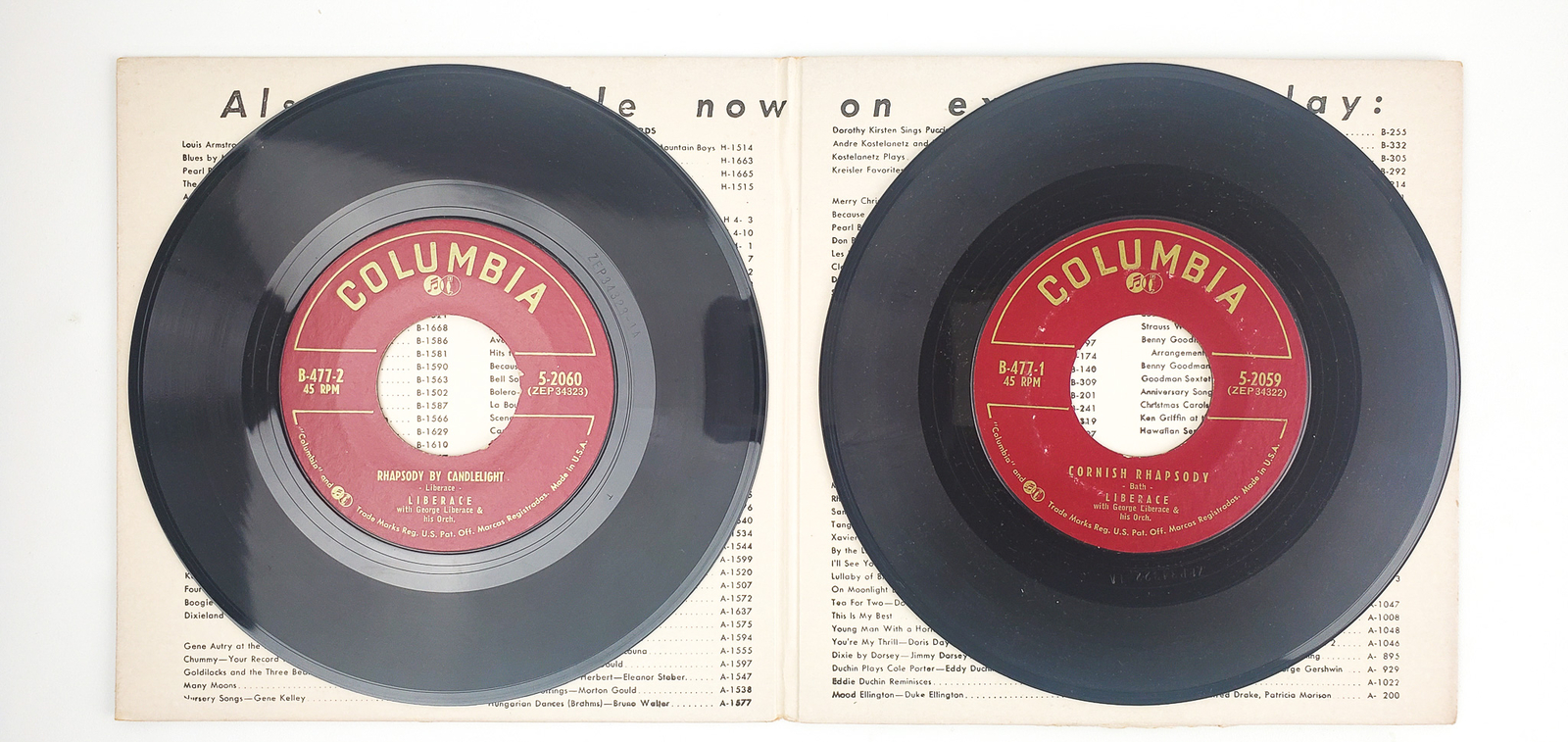 Liberace Liberace At The Hollywood Bowl Vol. 1 Record 45 RPM 2x EP ...