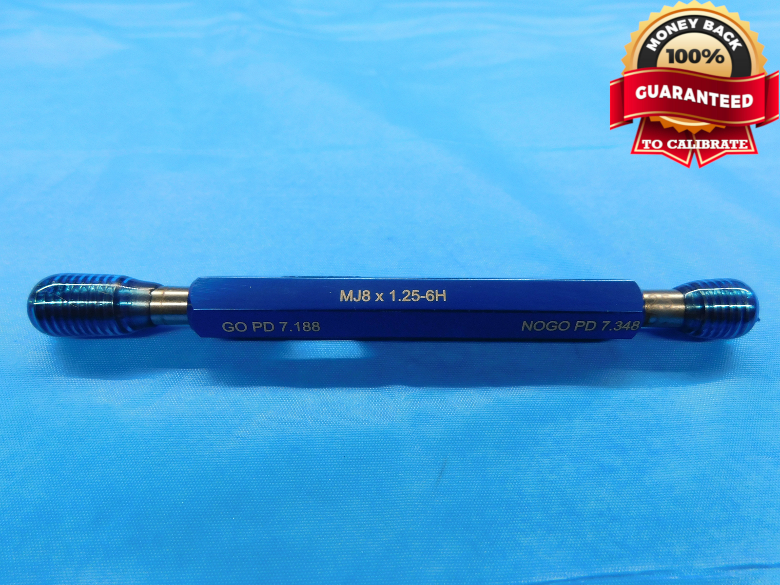 NEW MJ8 X 1.25 6H METRIC THREAD PLUG GAGE 8 GO NO GO P.D.'S = 7.188 & 7 ...