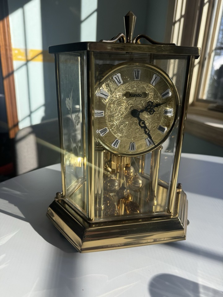 Vintage Kundo W. German Anniversary Hexagonal Clock W/ Rotating ...