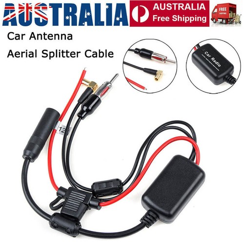 DAB+ FM AM Car Antenna Aerial Adapter Splitter Stereo Radio Amplifier ...