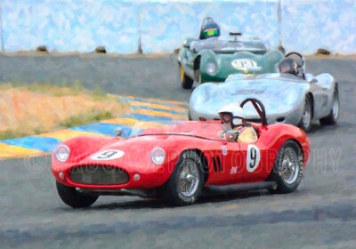 Devin SS leading a group of GT Vintage Classic Race Car Photo CA-1274 ...
