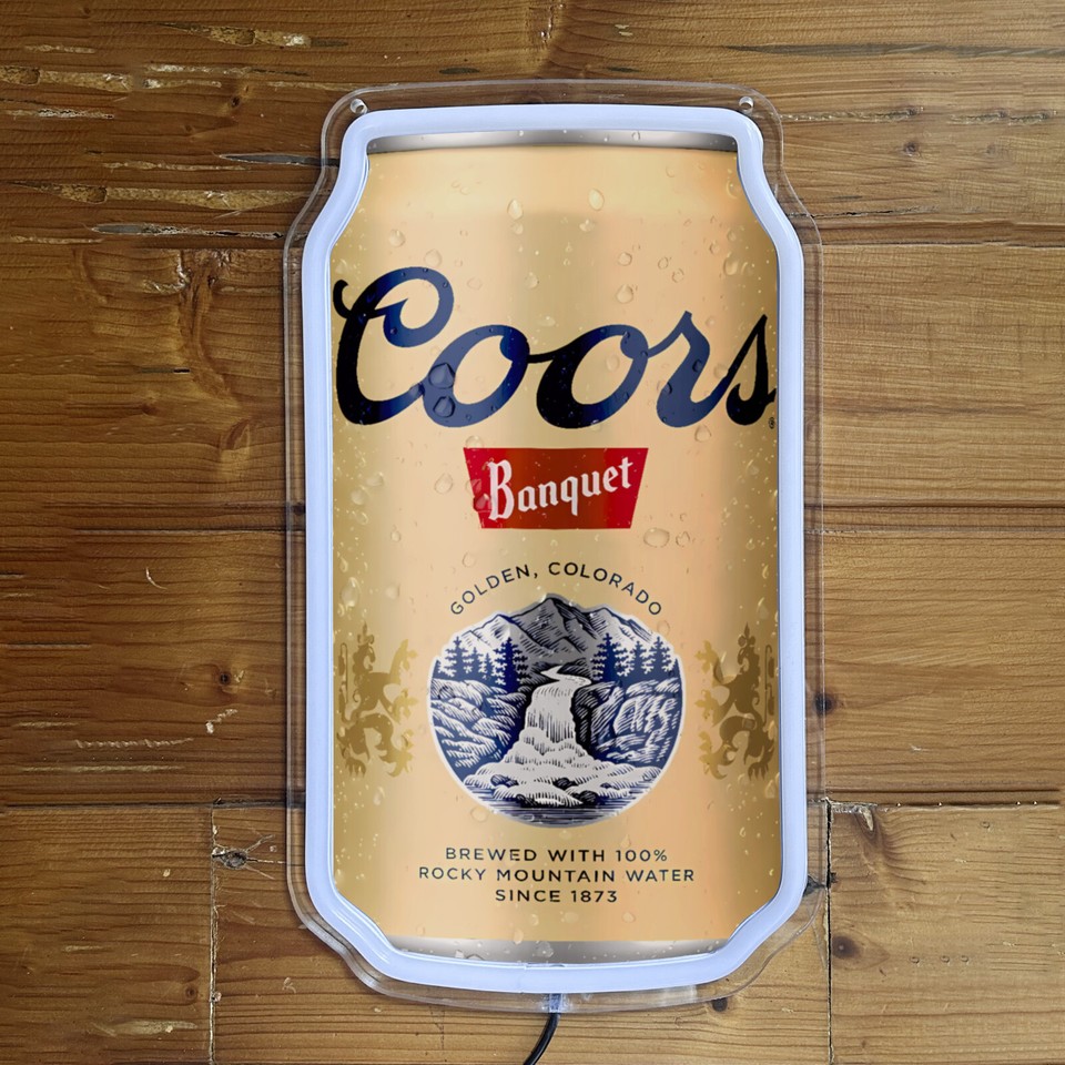 Coors Light Beer Can Bar Beer Poster Party Club Silicone LED Neon Sign ...