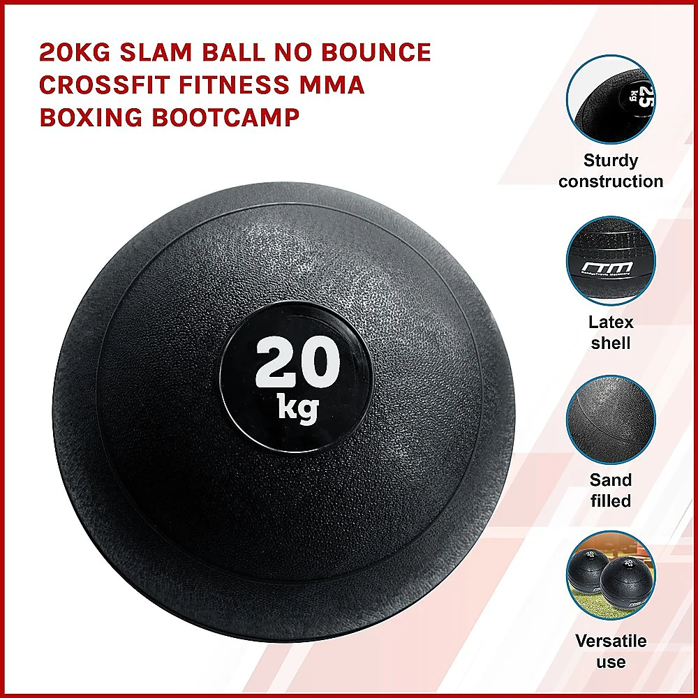 20kg Slam Ball No Bounce Crossfit Fitness MMA Boxing BootCamp ...