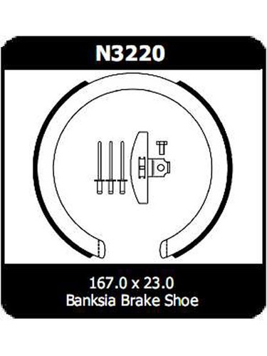 Protex Single Brake Shoes (N3220) | eBay