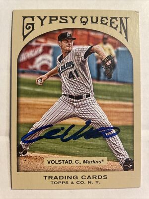 2011 Gypsy Queen Chris Volstad Autographed Card #109 Florida Marlins ...
