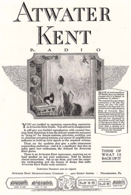 1924 Atwater Kent Radio: Justified in Expecting Vintage Print Ad | eBay