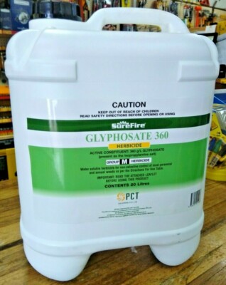 Glyphosate 360g/L Weed Killer & Herbicide 20L Pro Strength Glypho 360 ...