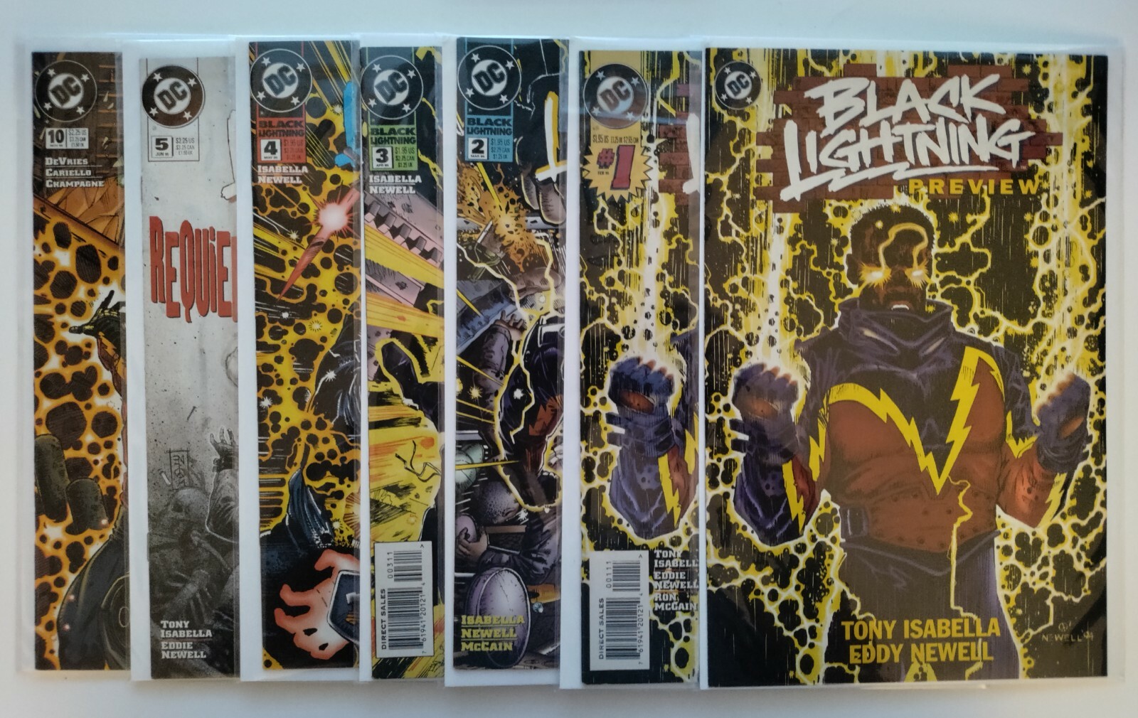 Black Lightning # 1 2 3 4 5 10 + Preview 1st App Painkiller DC 1995 NM ...