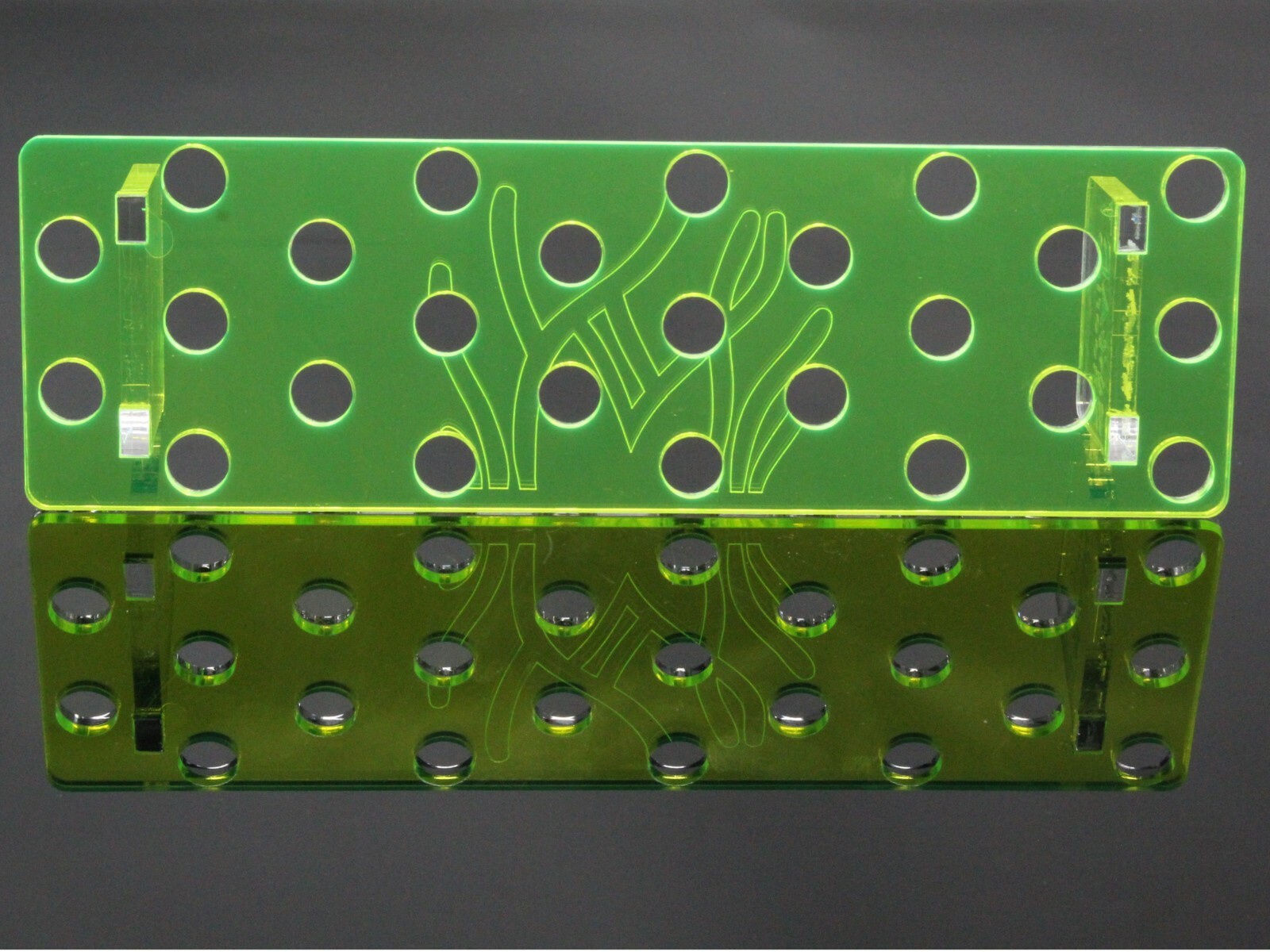 Acrylic frag rack 3x10, Fluorescent Green frag rack, Clear Frag Rack ...