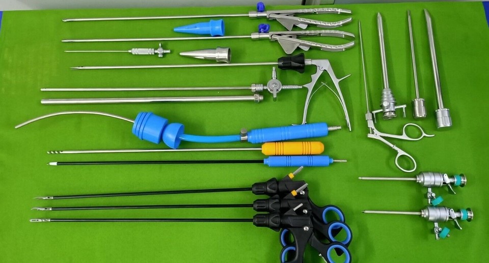 19pc Laparoscopic Mini Surgery Set 5mmx330mm Endoscopy Surgical ...